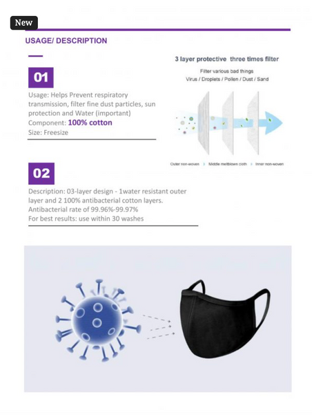 Water-Resistant Anti-Virus Mask – 1866nippers